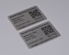 Etched St/Steel QR Code Labels 50mm x 25mm - Brunel Engraving