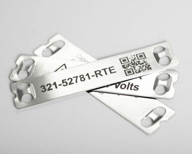 Stainless Steel Cable Marker Tags 90mm x 10mm | Brunel Engraving